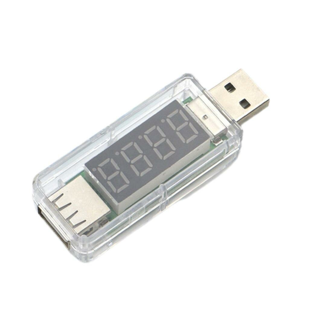 USB-тестер напряжения и тока, прозрачный - прямая голова