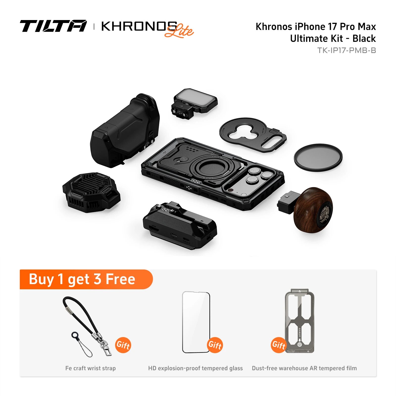 TILTA Khronos iPhone 17 Pro Max Ultimate Kit Black