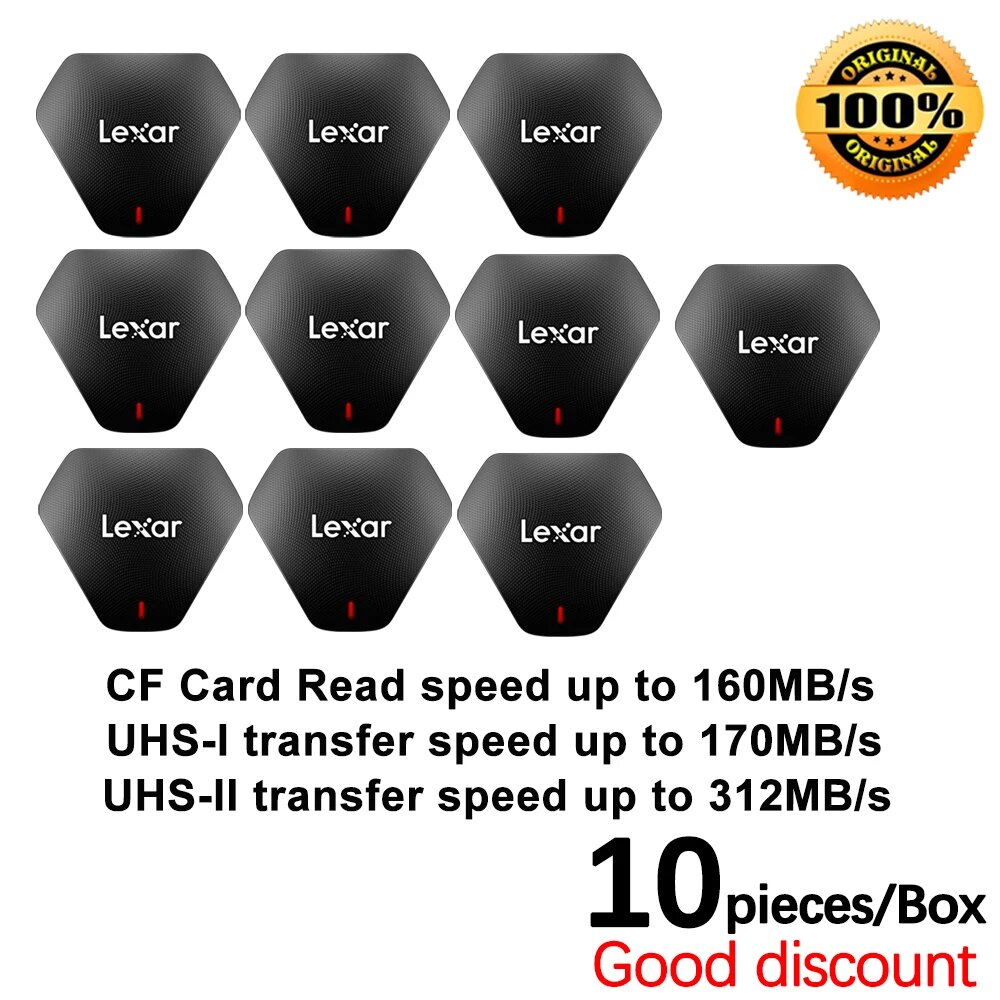 Lexar Professional 3-в-1 USB 3.1 Картридер Lexar-CR-500U-10PCS