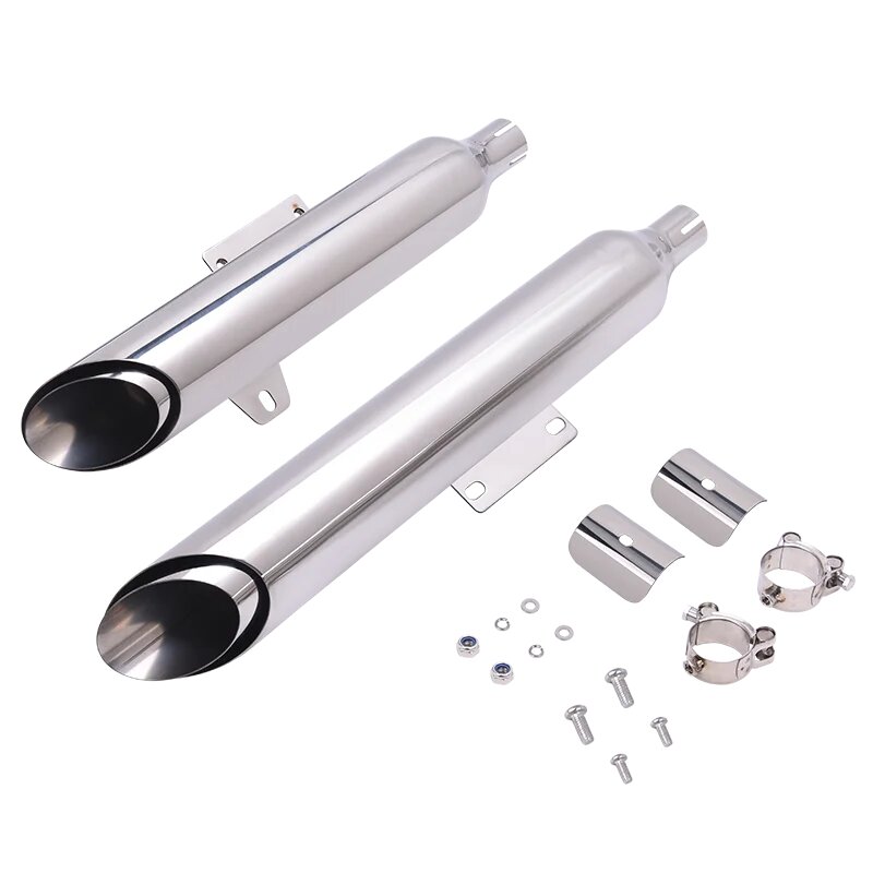 Глушитель выхлопной трубы мотоцикла для Honda VT1300CXA Fury ABS VT1300CRA Серебряный, серебристый