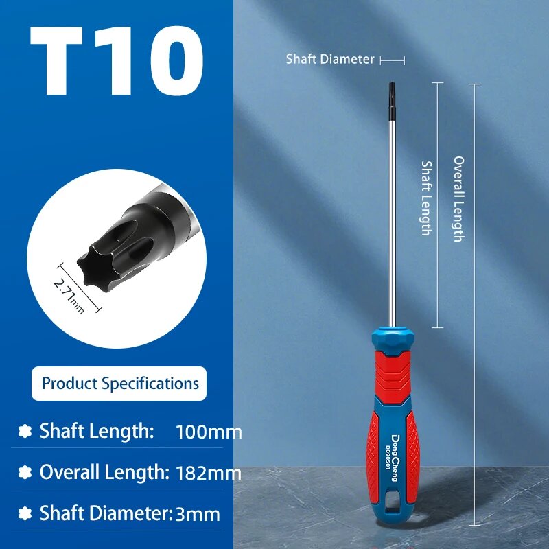 Набор отверток Torx из стали S2 T8 T10 T15 T20 T25 T27 T30 T40 D090501