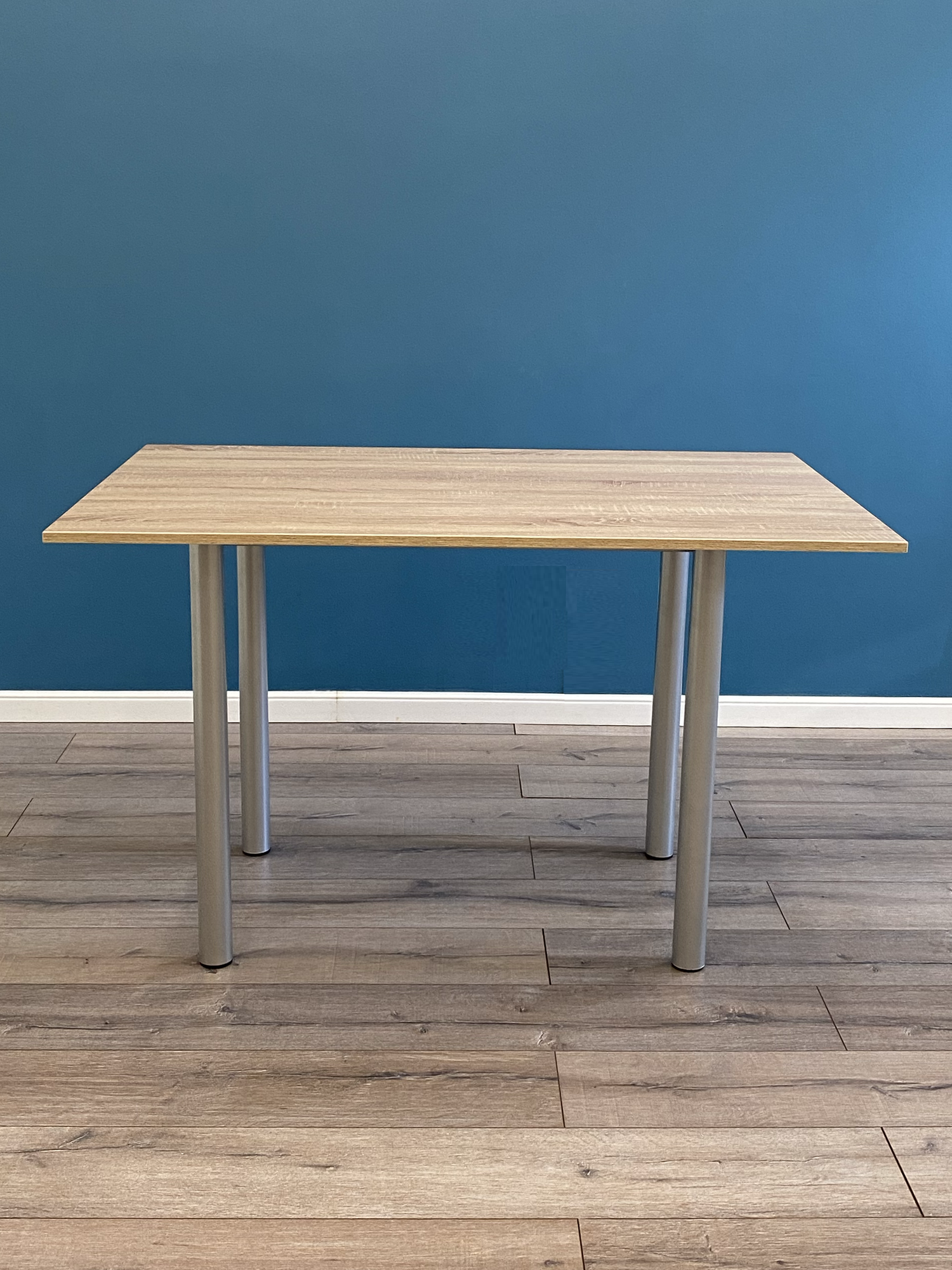 Стол Северсталь Комфорт С1.19.21, кухонный, металлический каркас, прямоугольный, металлик / ясень шимо