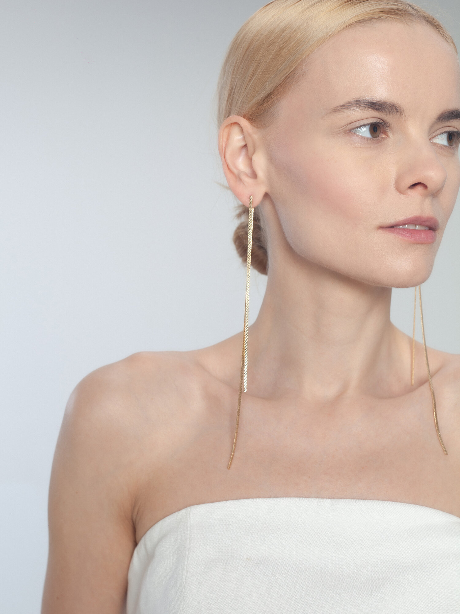 Серьги двусторонние, пусеты