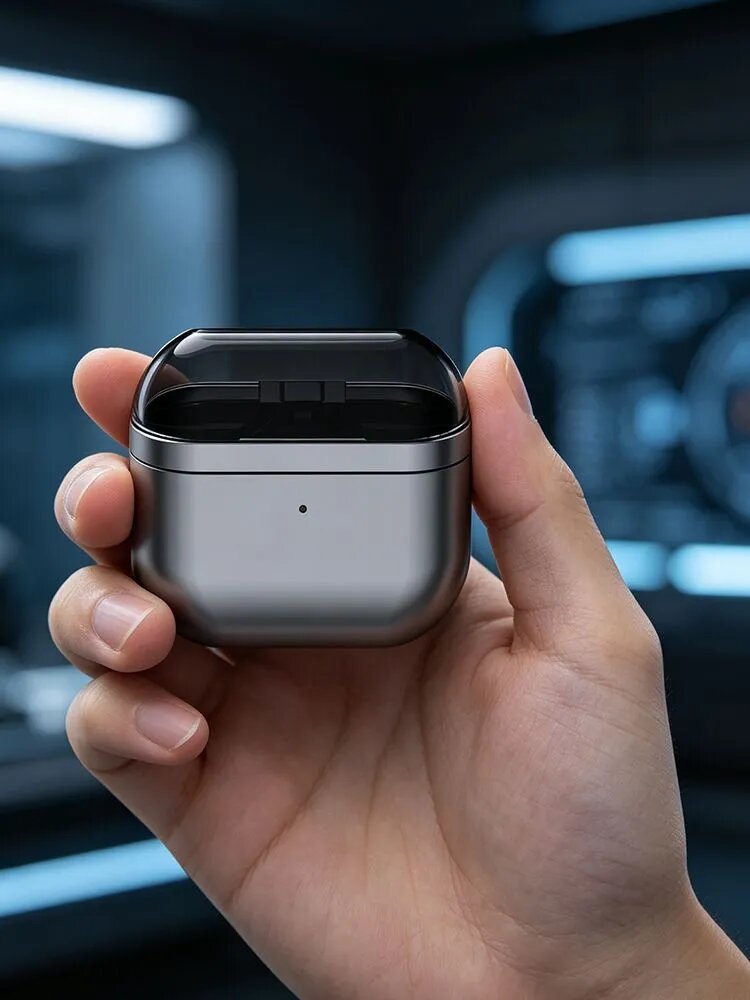 Зарядный чехол для Samsung Galaxy Buds3 FE (R420) с беспроводной зарядкой и индикацией уровня заряда