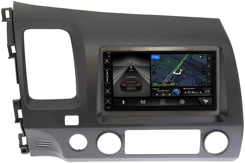 Штатная магнитола Honda Civic 8 4D 2005-2012 (левый руль, седан) Canbox M-Line 5511-RP-HNCV52-60 Android 10 (4G-SIM, 2/32, DSP, IPS)