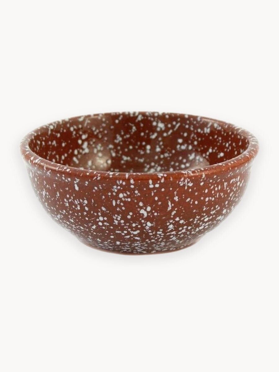 Салатник керамический, глиняный 0,3л, d13см (мрамор коричневый) миска.