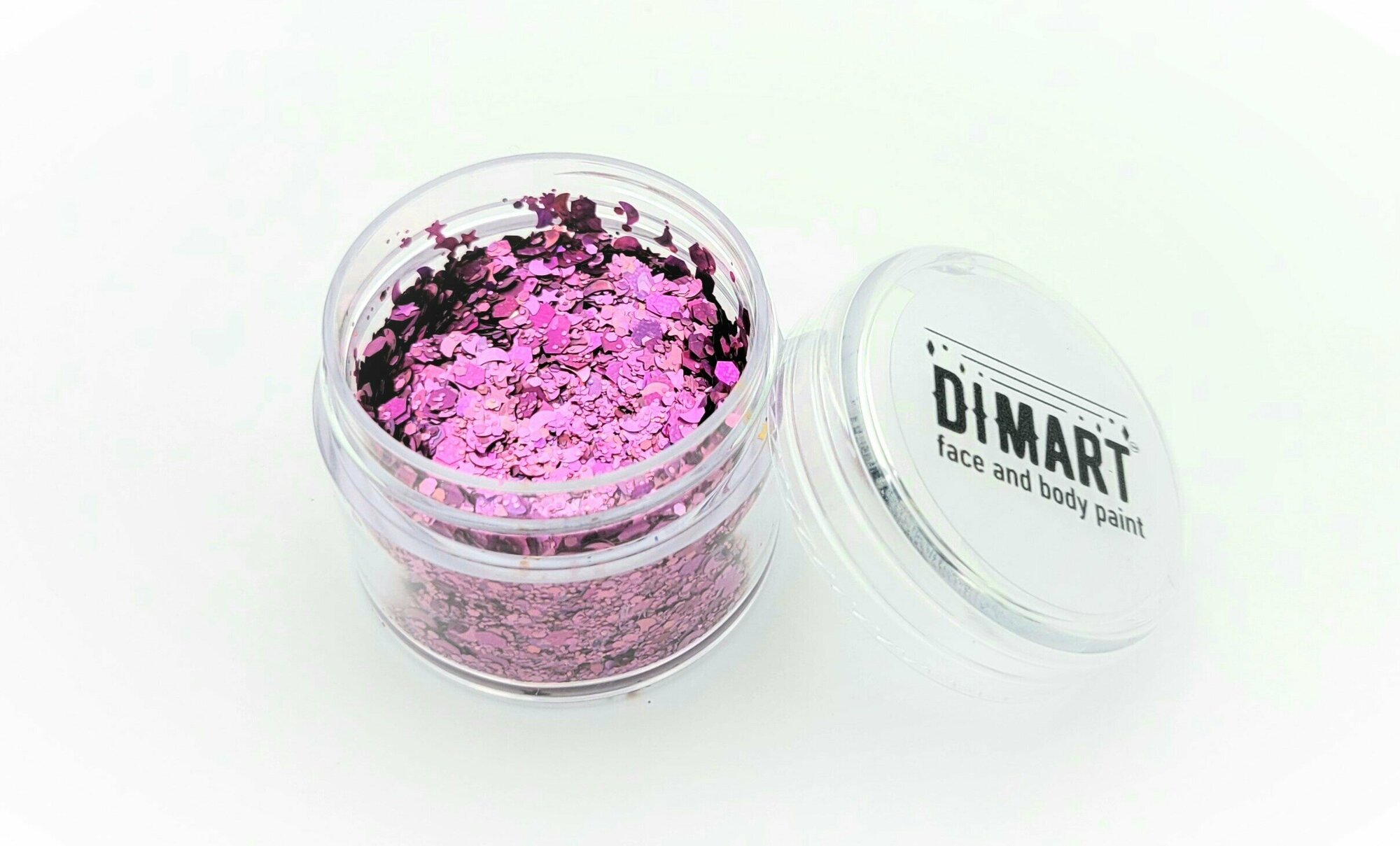 Глиттер сухой 'Dimart' розовый голографический микс 30мл.