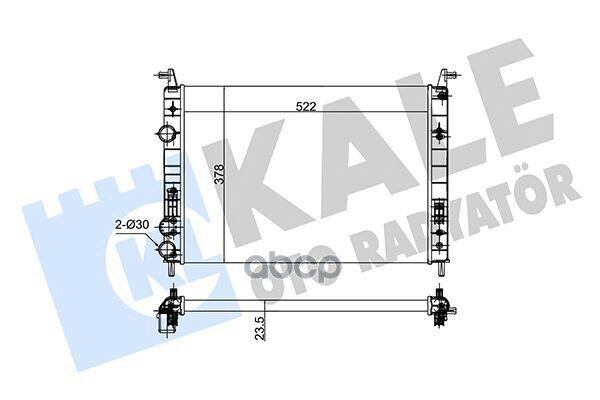 Радиатор охлаждения для а/м Fiat Albea (02-) A/C KALE арт. 142800