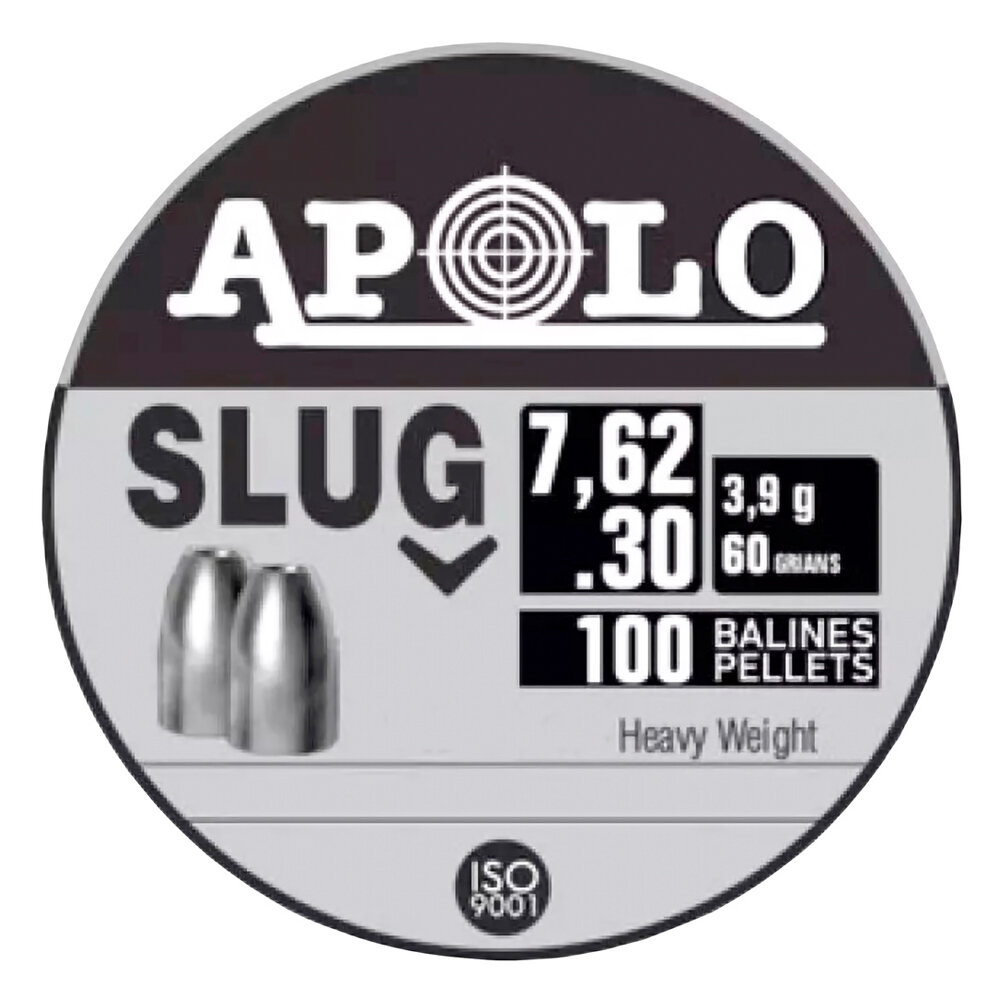 Пули для пневматики Apolo Slug 7,62 мм 3,9 г 100 шт