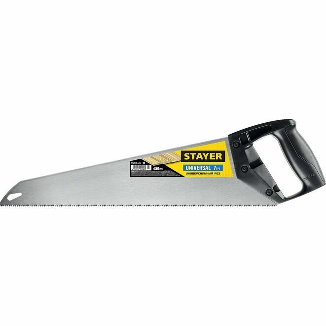 Ножовка универсальная (пила) Universal STAYER 7 TPI, 450 мм