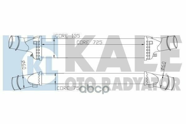 Интеркулер AUDI A4/ A5/ A6/ A7/ A8/ Q5- PORSCHE MACAN KALE арт. 342400