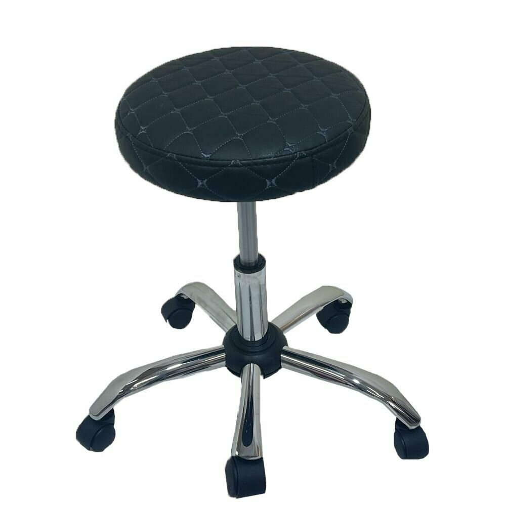 Стул мастера "Мастер", серые ромбики, основание пятилучье на колесах