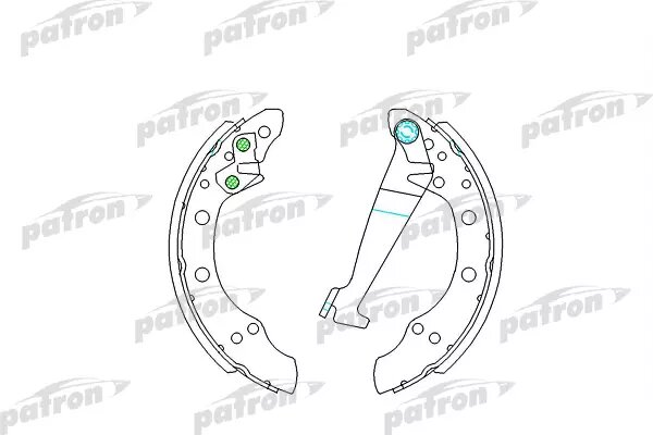 PATRON Колодки барабанные AUDI 100 76-82, 100 AVANT 77-83, 80 72-78, 80 78-86,