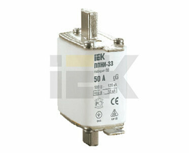 Плавкая вставка предохранителя ППНИ-33 габарит 00 25А IEK DPP10-025