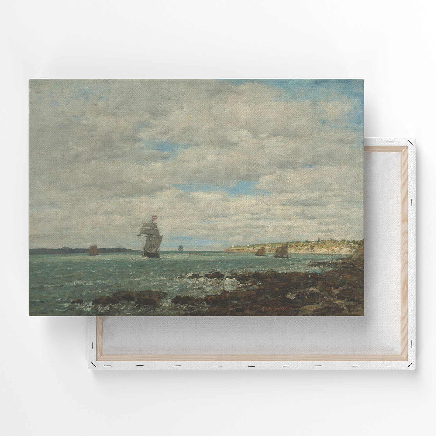 Картина на холсте, репродукция / Coast of Brittany / Эжен Буден / Размер 60 x 80 см