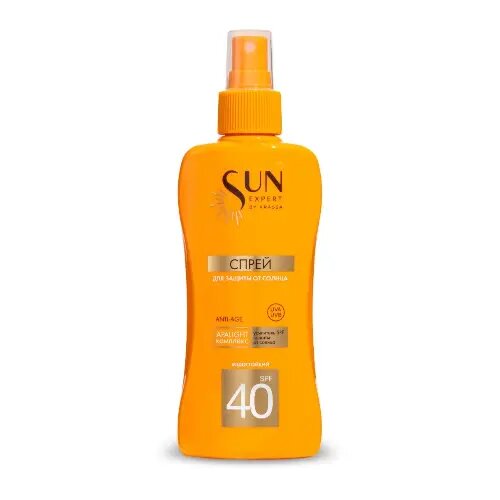 Krassa sun expert спрей для защиты от солнца spf40 180 мл 3уп