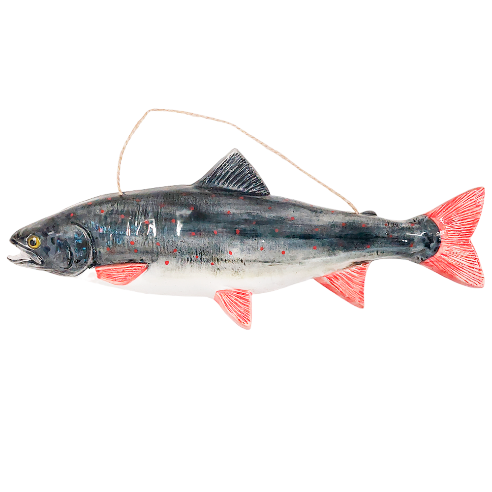 Керамическое панно на стену "Рыба голец"