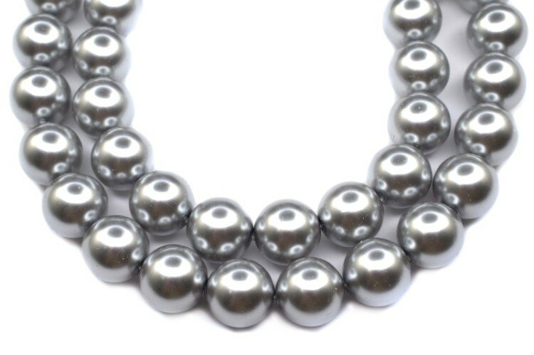 Жемчуг Preciosa Maxima, цвет light grey, 12мм, 704-138, 2шт