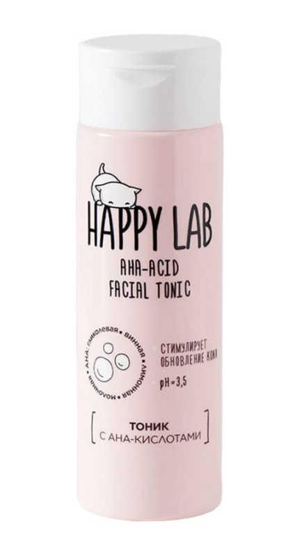 Тоник для лица Happy Lab с AHA-кислотами, 200 мл