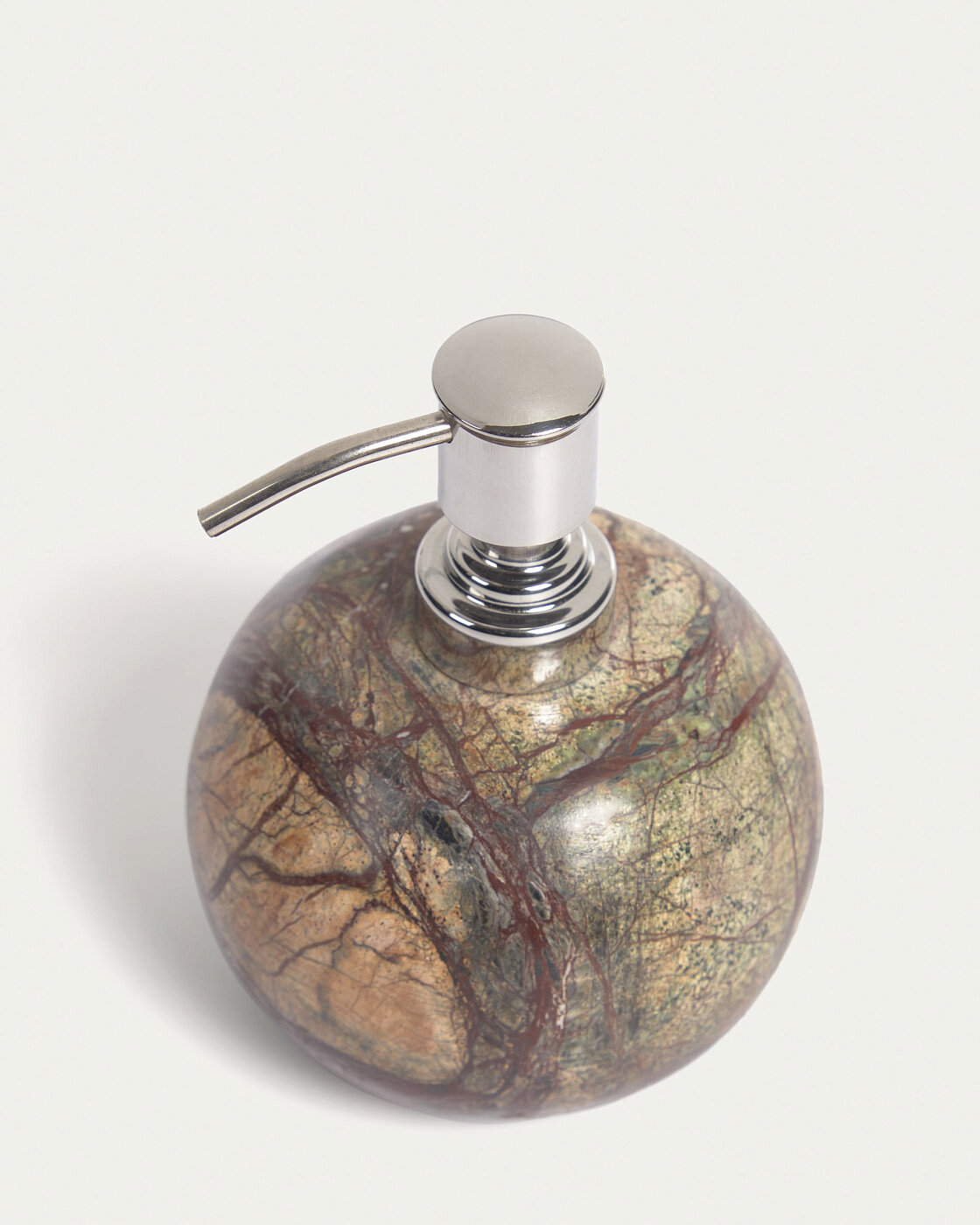 Дозатор для мыла La Forma Spalsh, мраморный, бежевый, круглый