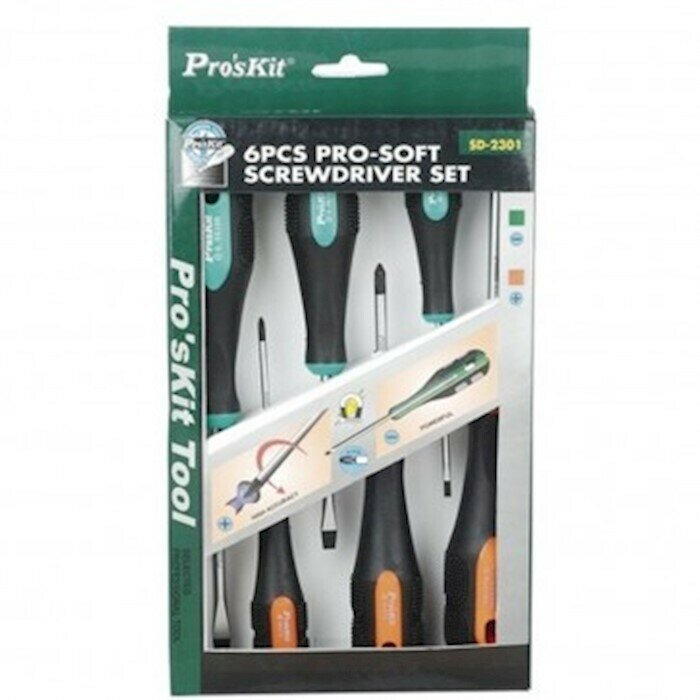Набор крестообразных и плоских отверток Pro'sKit SD-2301