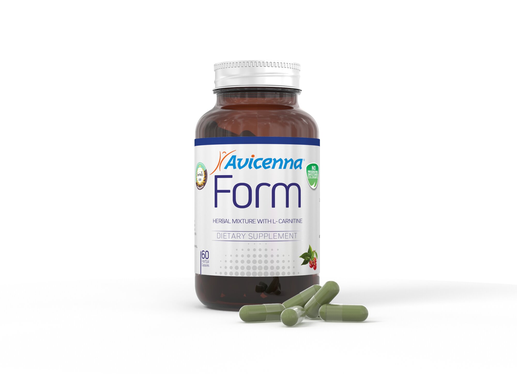 Avicenna Form with L-Carnitine, L-карнитин для похудения и энергии, сжигатель жира, 60 капсул