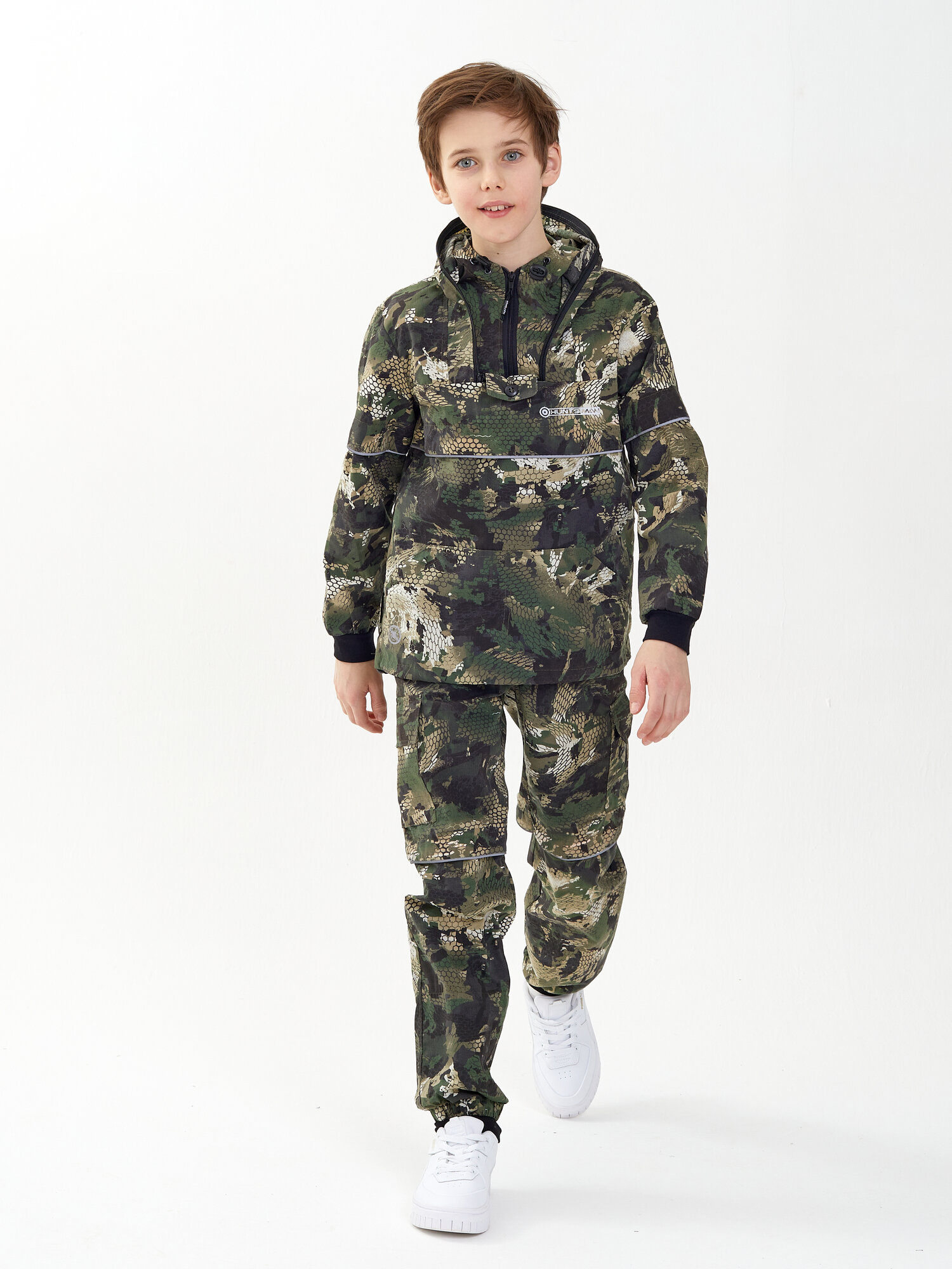 Костюм летний детский Huntsman Антигнус-Люкс Сорочка Зеленый питон 28-30/110-116