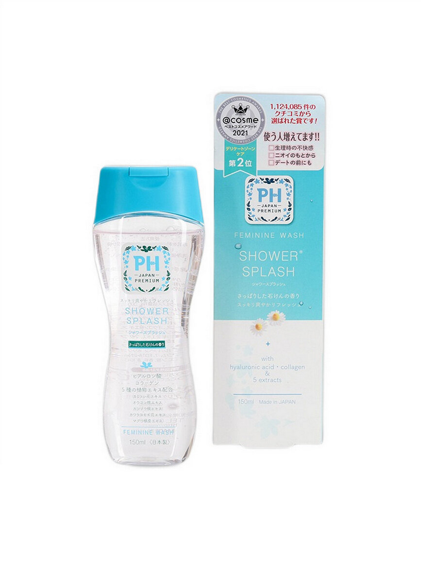 JRS Гель для интимной гигиены PH JAPAN PREMIUM с D-пантенолом, экстр трав аром утрен росы 150 мл