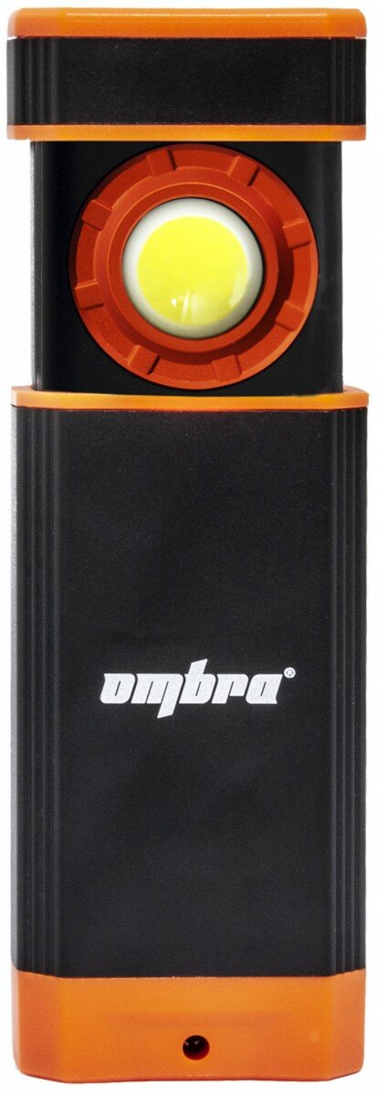 Фонарь светодиодный аккумуляторный, карманный, Ombra A90068, 59112, складной, со световым пучком 500+160 Лм