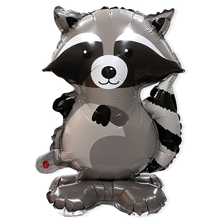 Фольгированный шар фигура напольная Енот, 53 см, под воздух