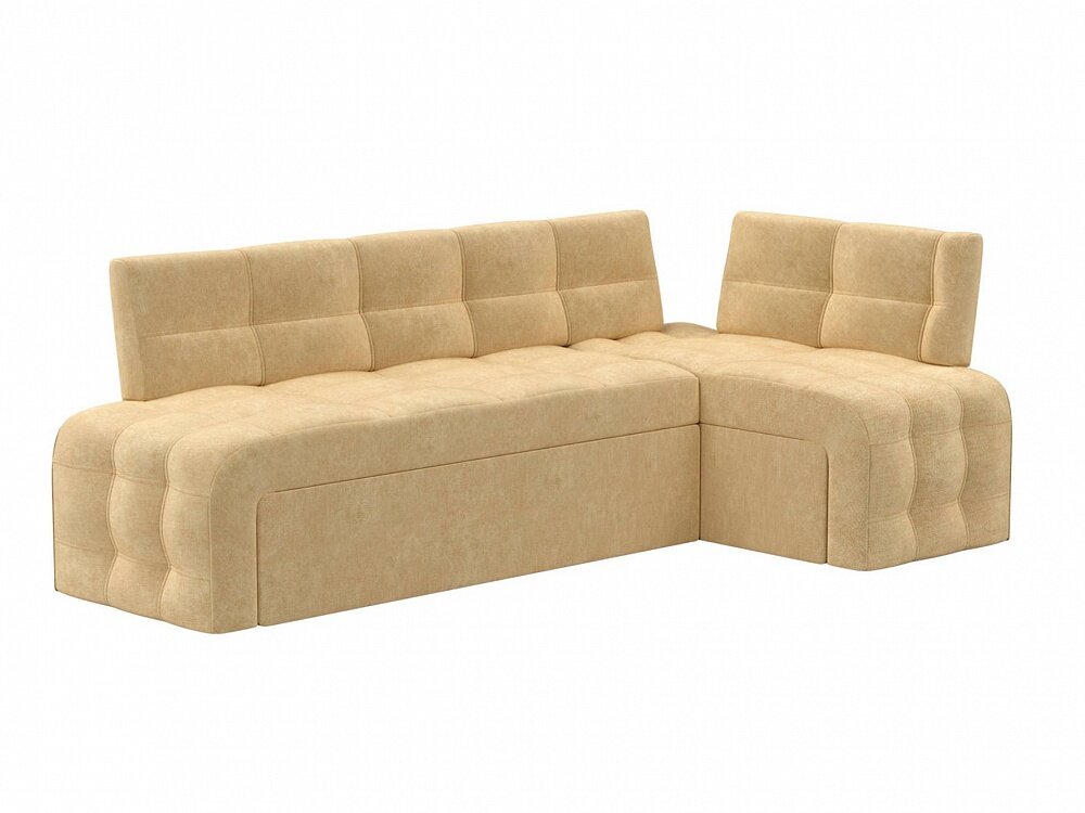 Угловой диван Прага угловой Бежевый Микровельвет, дельфин, 210х115х82 см