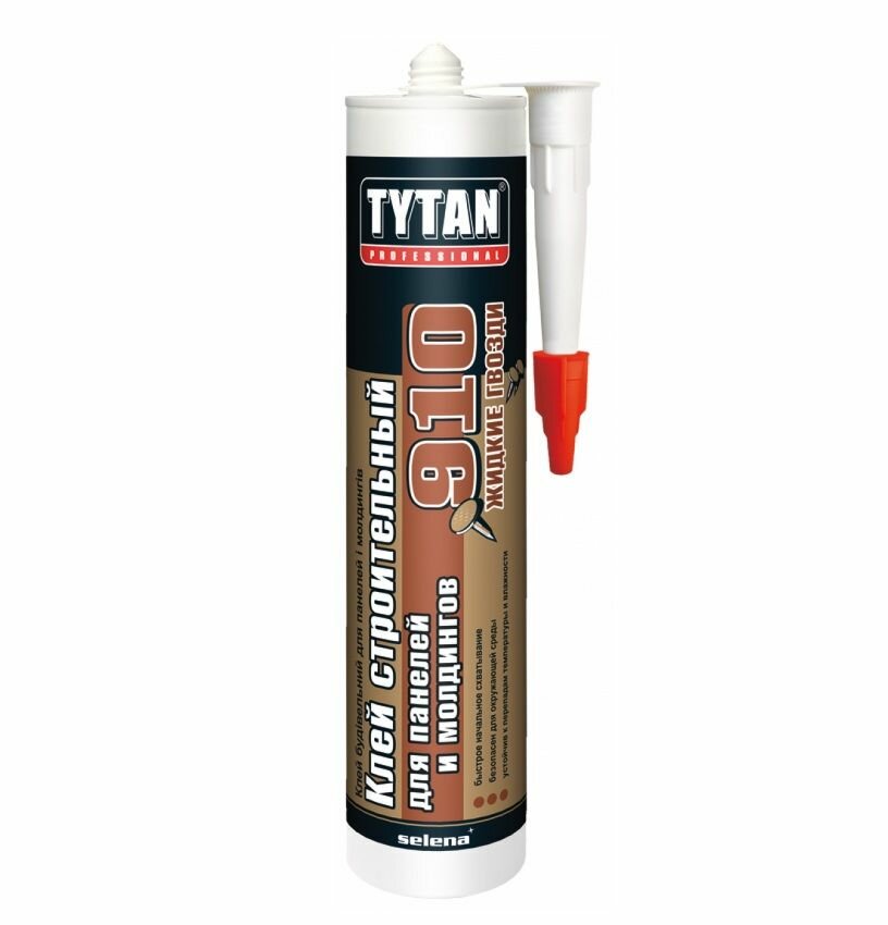 Жидкие гвозди TYTAN №910 для панелей и молдингов, Белый, 440 гр