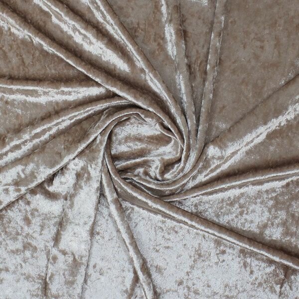 Бархат Ткани-100, бежевый, 1.4x2м, 5% эластан, 95% полиэстер