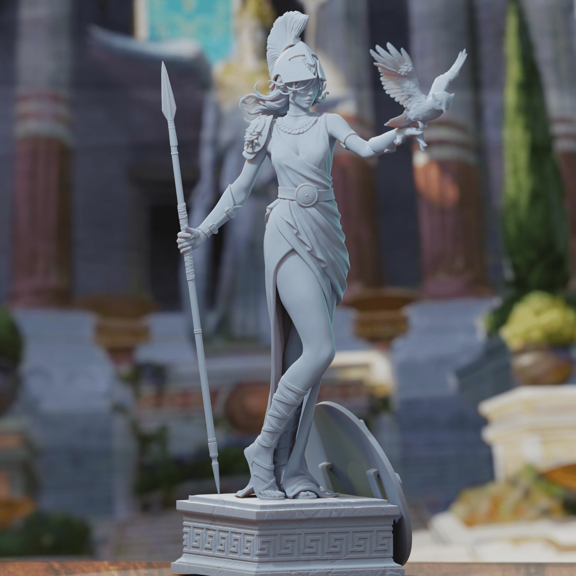 Фигурка Афина Athena 13см(Серая, сборная, предназначена для самостоятельной покраски)s