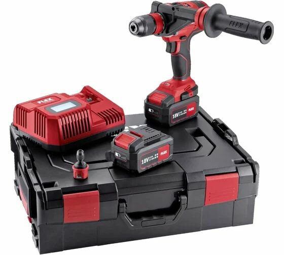Четырехскоростная аккумуляторная дрель-шуруповерт FLEX 18.0 В DD 4G 18.0-EC/5.0 Set 482757