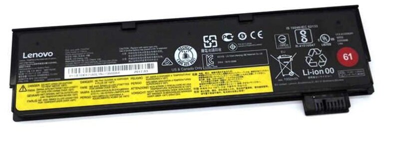 Аккумулятор для Lenovo ThinkPad P51s, P52s, T470, T480, T570, T580 (61) (SB10K97582, 01AV422), 24Wh, 2110mAh, 11.4V