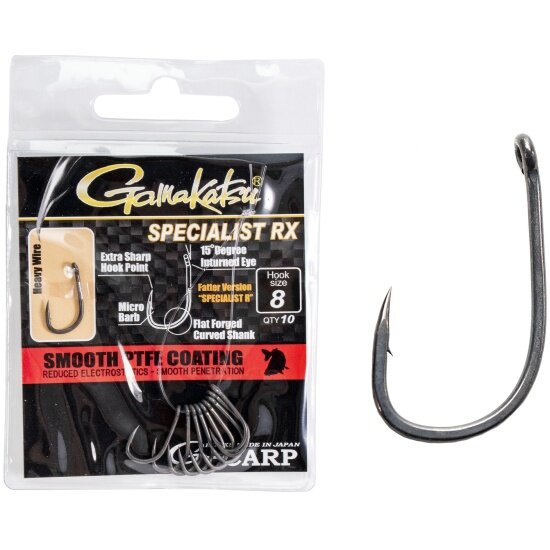 Крючки Gamakatsu G-CARP SPECIALIST RX HOOKS размер 08 10шт.