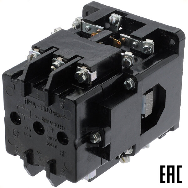 Пускатель магнитный ПМА 3100 380В 40А 2з+2р IP00 без реле кзэа