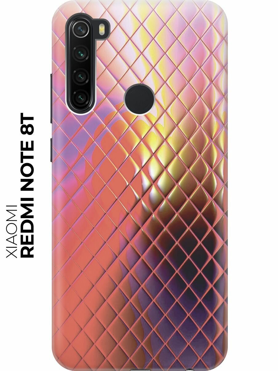 Силиконовый чехол Розовая рептилия на Xiaomi Redmi Note 8T / Сяоми Редми Ноут 8Т