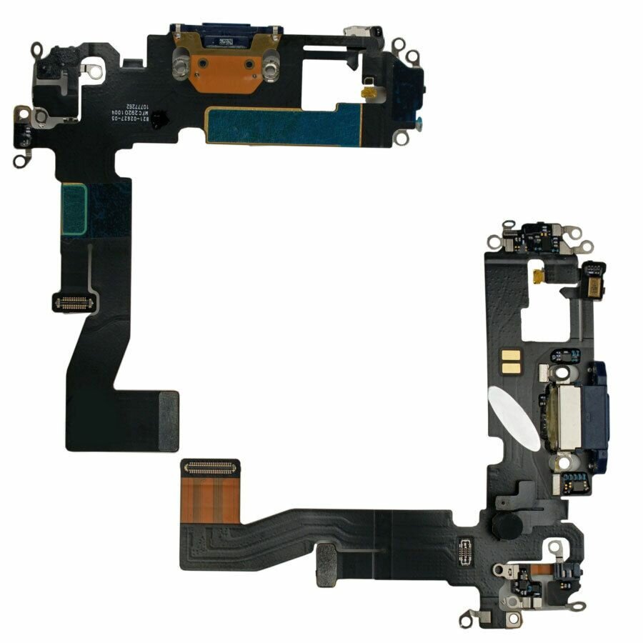 Шлейф для смартфона Apple iPhone 12/12 Pro на системный разъем/микрофон Черный