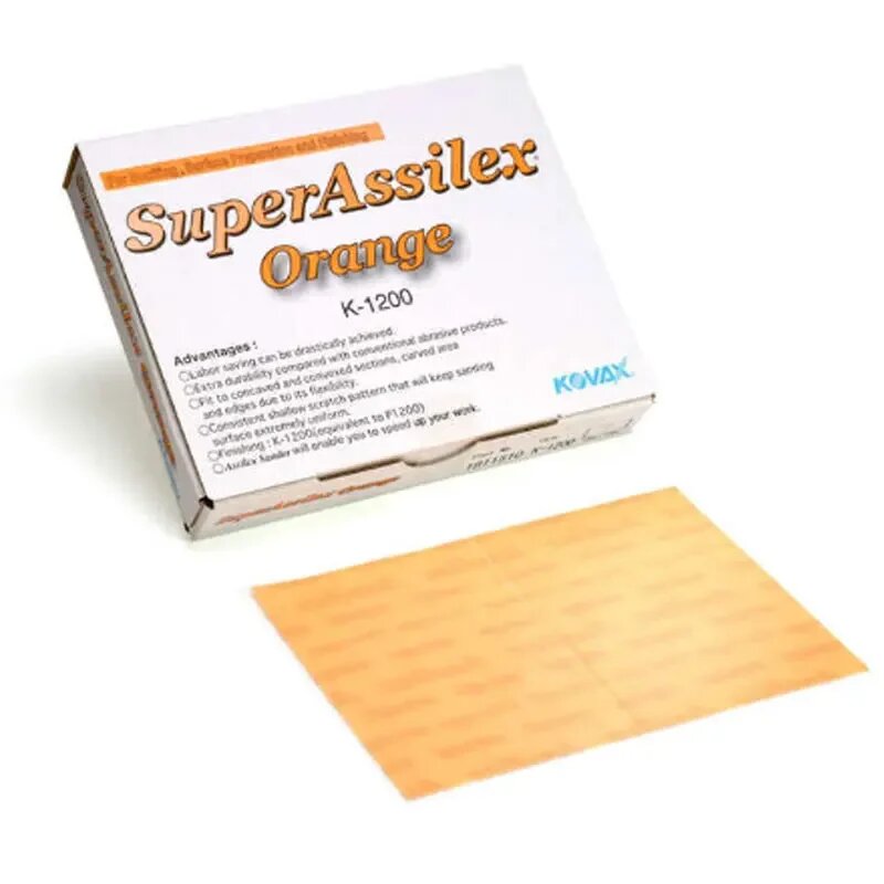 Наждачная бумага SuperAssilex Orange K-1200, 25 шт, 1200 grit