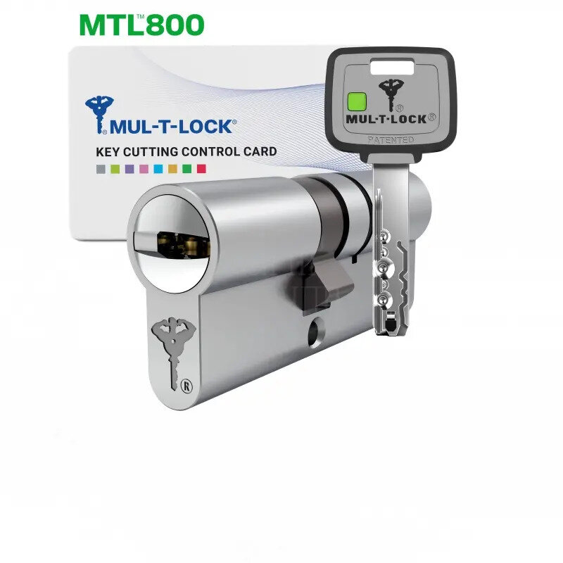Личинка ключ-ключ Mul-T-Lock (Светофор) MTL800 71 mm (26+10+35) никель + флажок