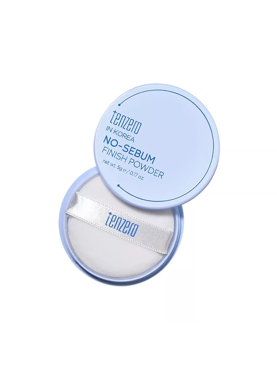 Пудра TENZERO NO-SEBUM, для жирной кожи, матирующая, с пуховкой, 5 гр
