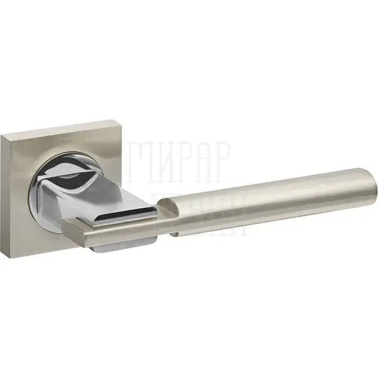 Дверные ручки на раздельном основании Fuaro (Фуаро) "JAZZ" DM матовый никель + хром