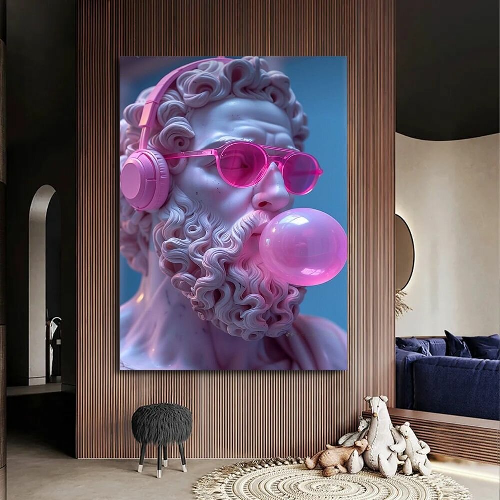 Картина Давид граффити, греческие Боги, 50х70 см.