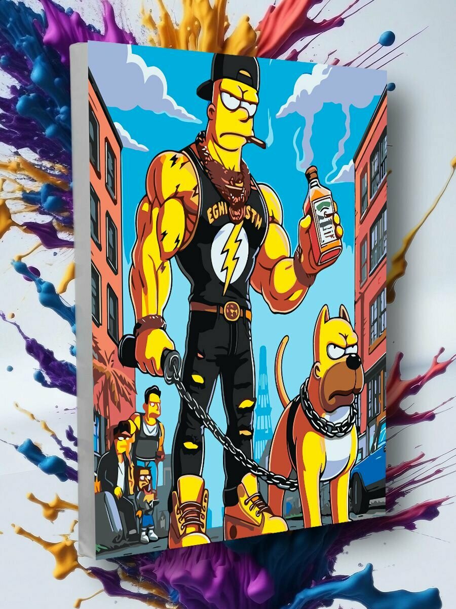 Картина по номерам Симпсоны 40х50