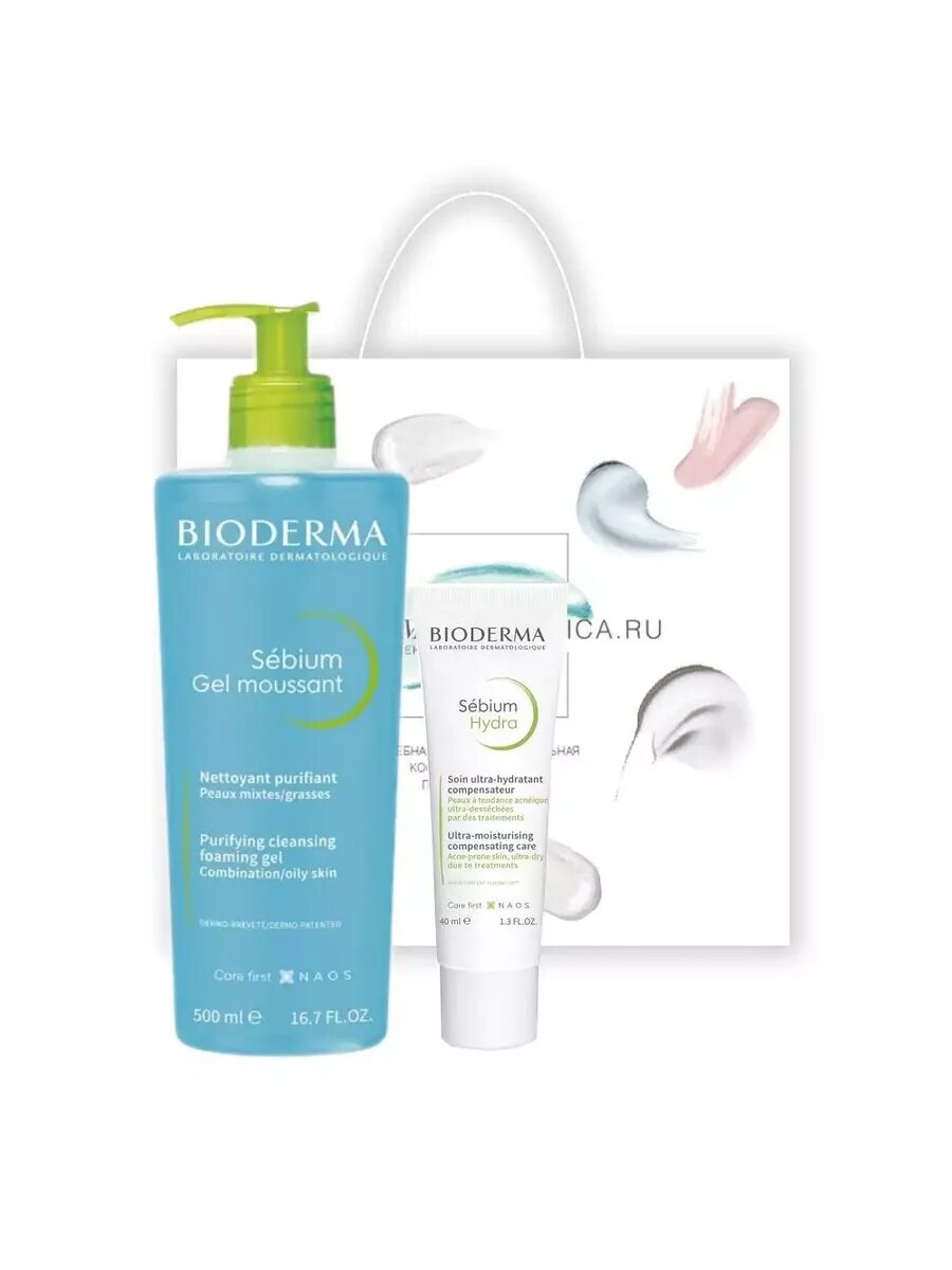 Подарочный набор Sebium: гель 500 мл + крем 40 мл