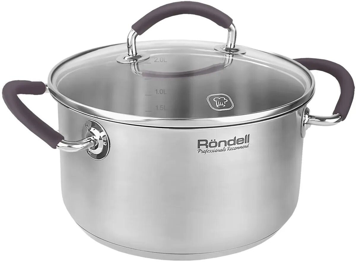 RDS-1387 / Кастрюля Rondell Akzent RDS-1387, 2.1л, с крышкой, стальной