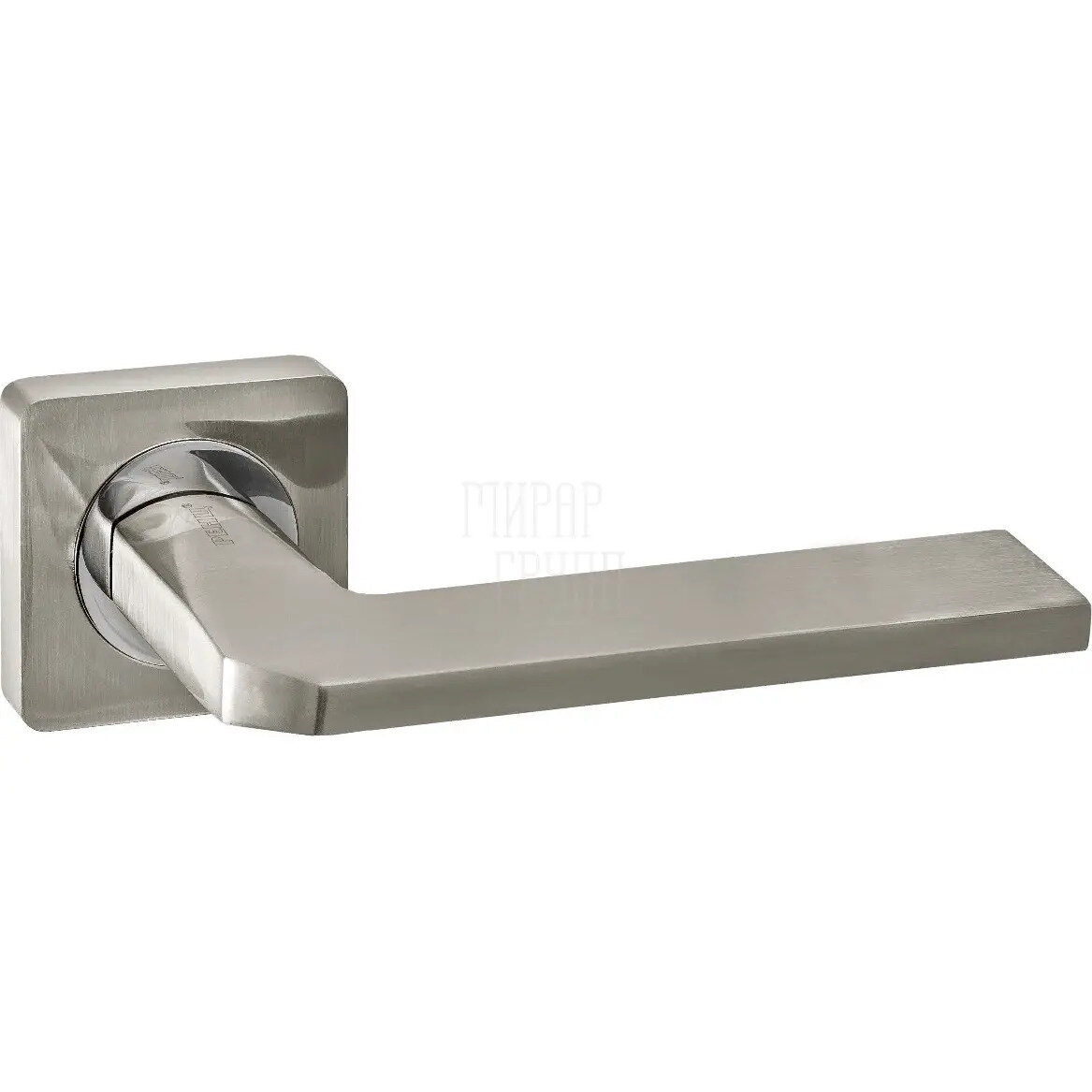 Дверные ручки Renz (Ренц) "Кераско" INDH 97-02 на квадратной розетке матовый никель