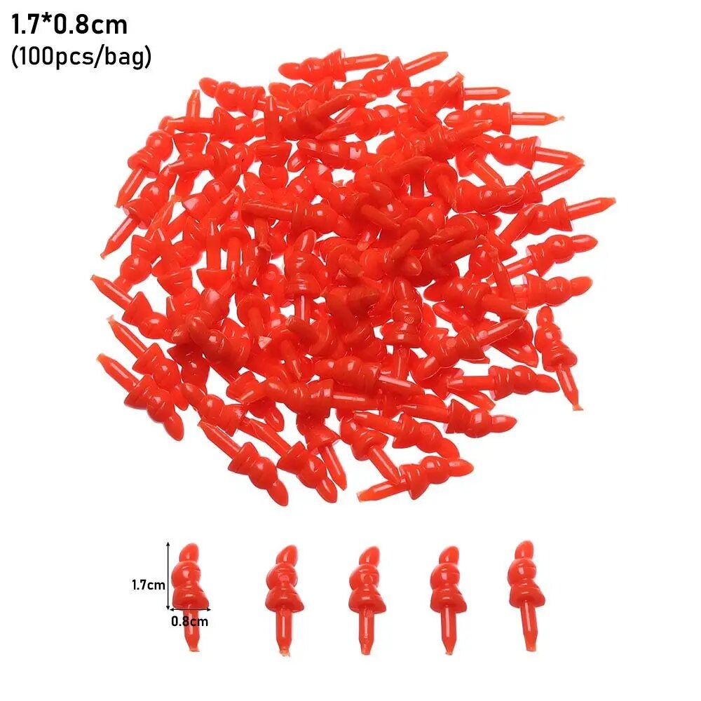 Пластиковые носы для кукол 100 шт Оранжевый, 1.7x0.8cm